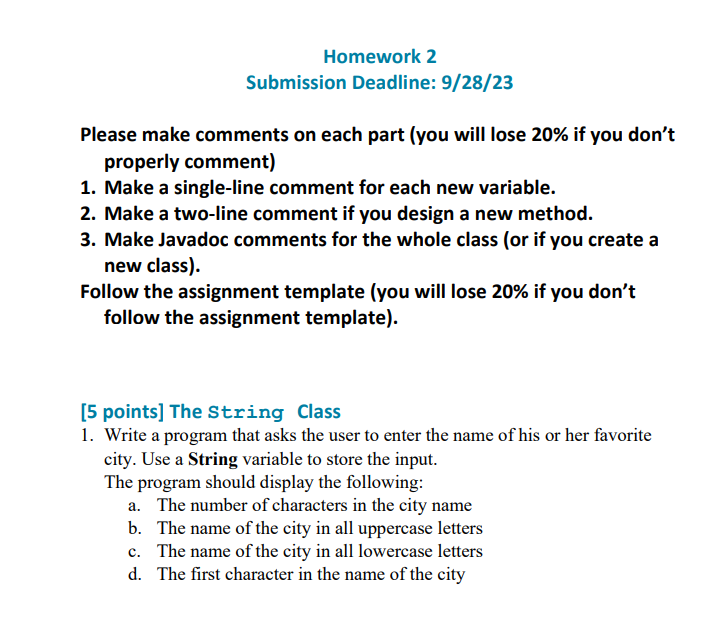Solved Homework 2 Submission Deadline: 9/28/23 Please make | Chegg.com