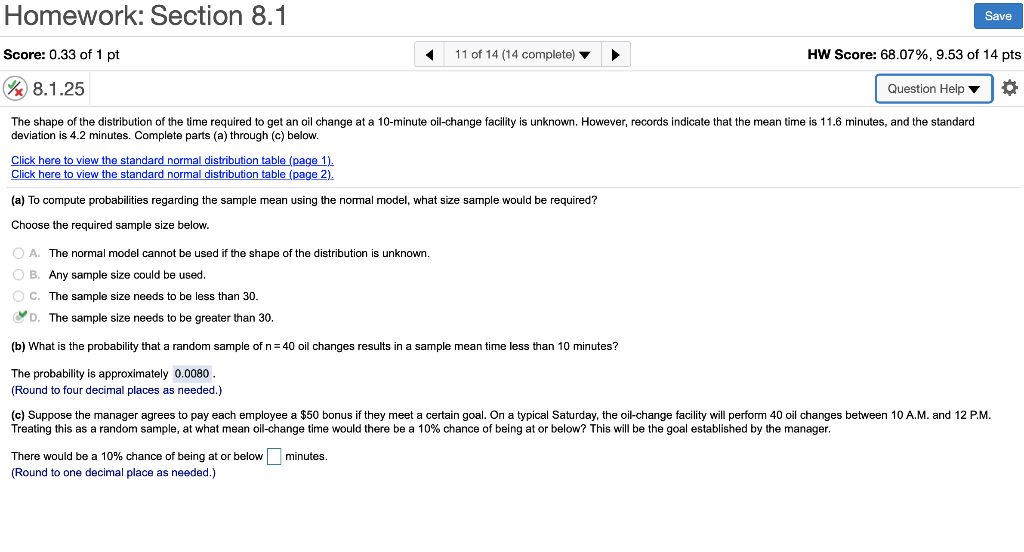 Solved Homework Section 8 1 Save Score 0 33 Of 1 Pt 1 11