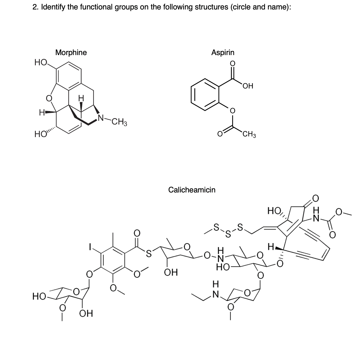 Solved Identify the functional groups on the following | Chegg.com