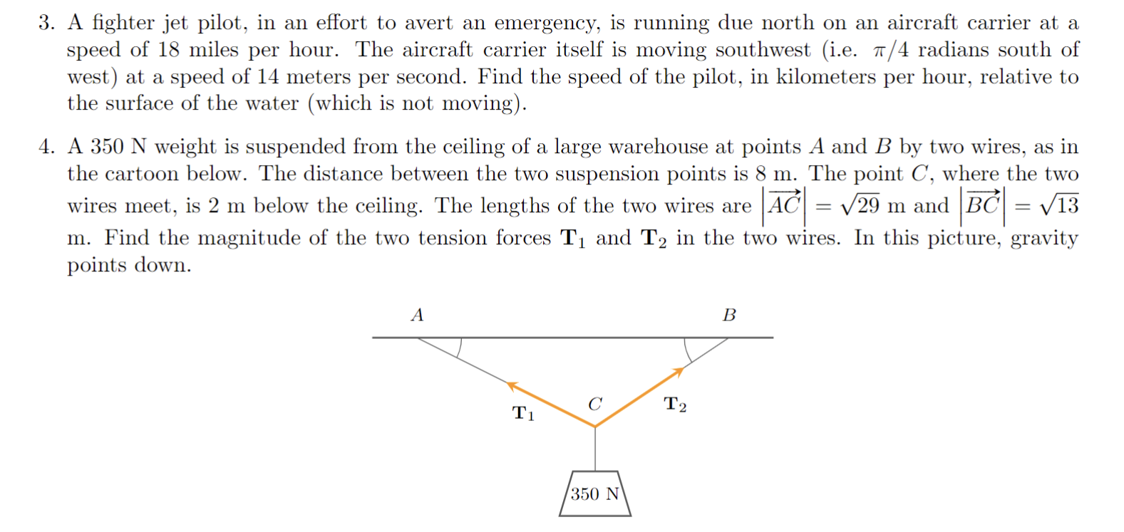 Solved 3. A fighter jet pilot, in an effort to avert an | Chegg.com