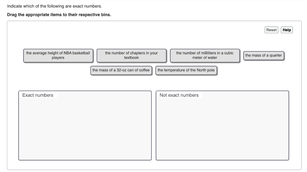 Solved Indicate which of the following are exact numbers. | Chegg.com
