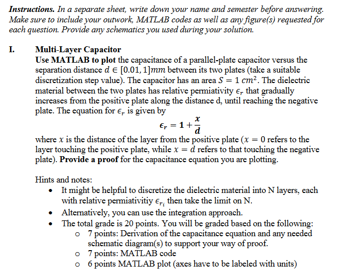 Solved Instructions. In a separate sheet, write down your | Chegg.com