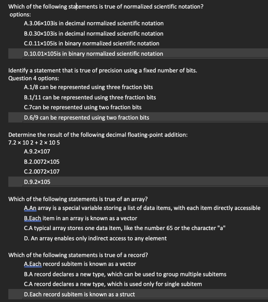 Solved Which of the following statements is true of | Chegg.com