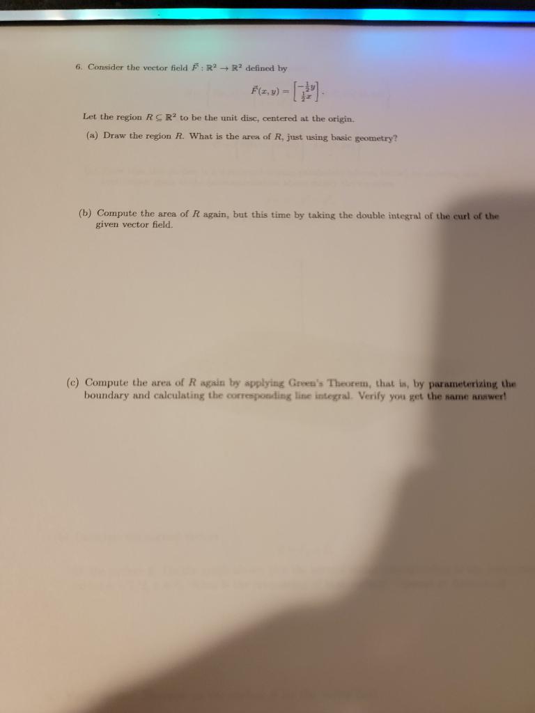 Solved 6. Consider the vector field F:R2→R2 defined by | Chegg.com