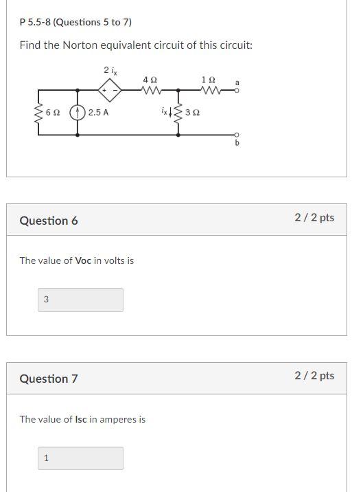 Solved Find the Norton equivalent circuit of this circuit: | Chegg.com