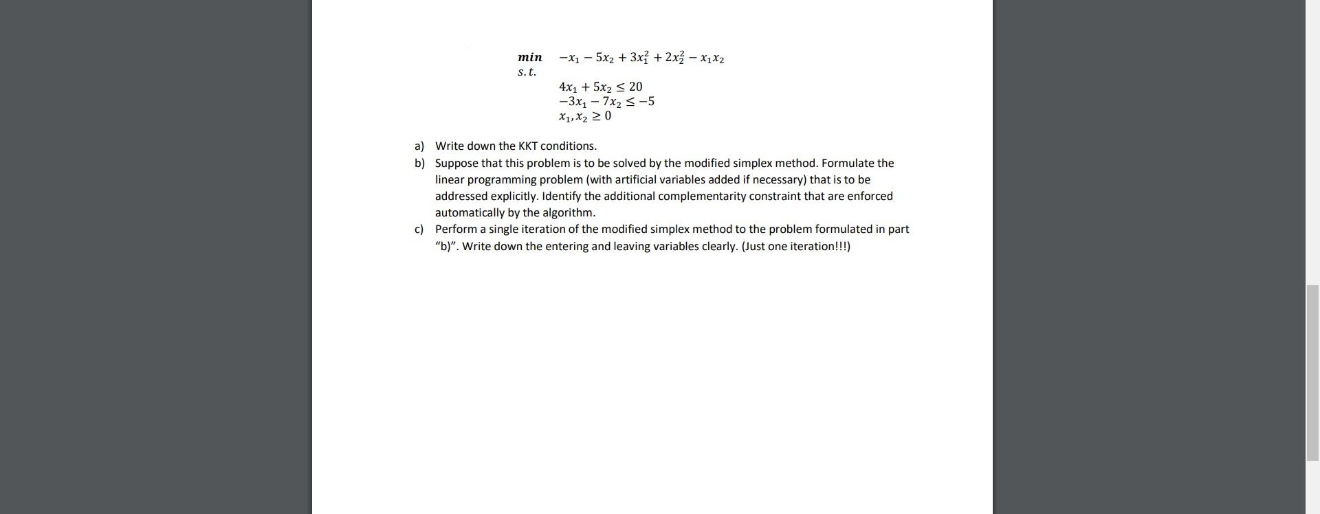 Solved min s.t. | Chegg.com