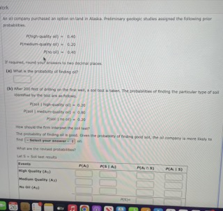 Solved probitin: Ninethun-giary ol) −0.25 A(no ol) =0.40 | Chegg.com