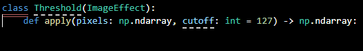 use only NumPy to create the Threshold Class: Reduce | Chegg.com