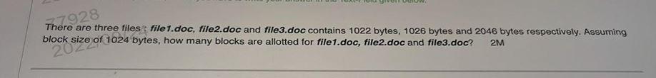 Solved There are three files: file1. doc, file2.doc and | Chegg.com