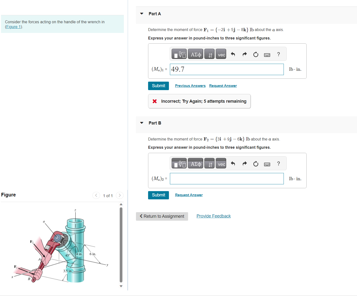 Solved Consider the forces acting on the handle of the | Chegg.com
