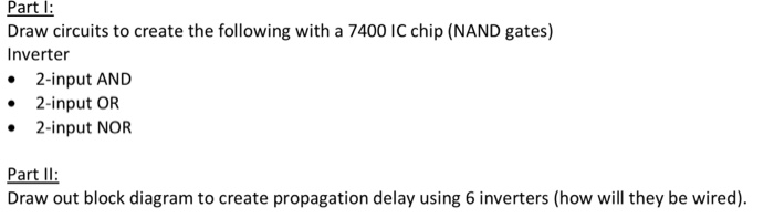 Solved Part l: Draw circuits to create the following with a | Chegg.com