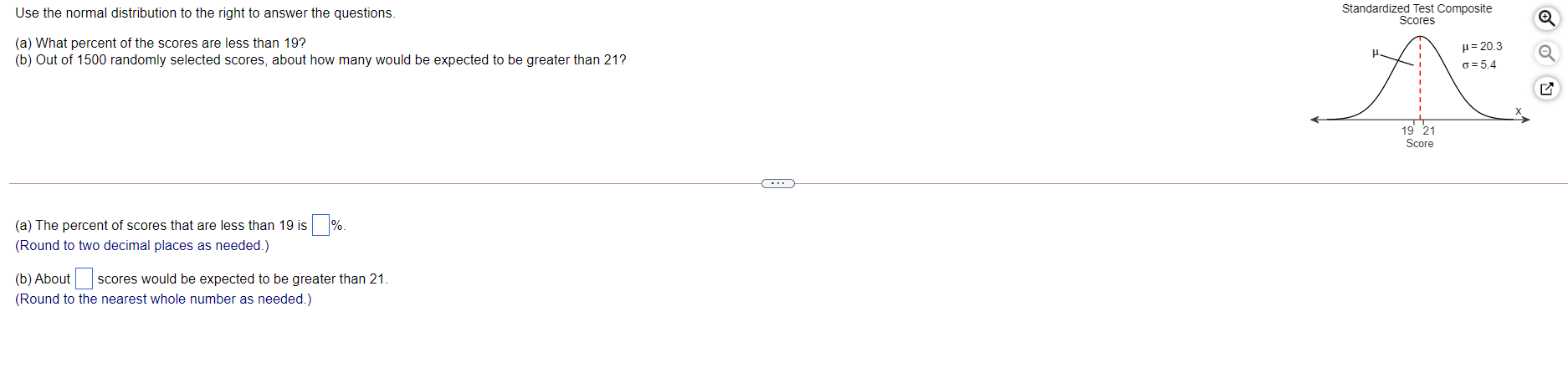 Solved Use the normal distribution to the right to answer | Chegg.com