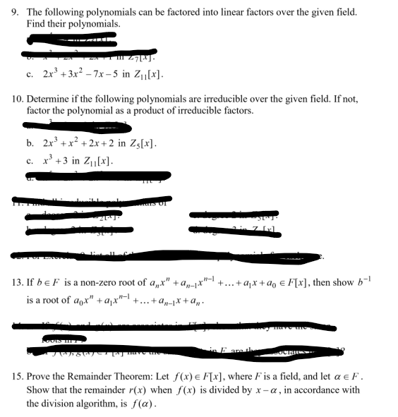 8. Determine if the given polynomials are | Chegg.com