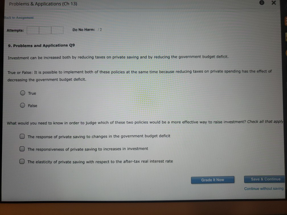 Solved Problems & Applications (Ch 13) Back to Assignment | Chegg.com