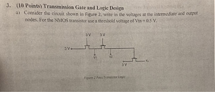 Solved (10 Points) Transmission Gate and Logic Design a) | Chegg.com