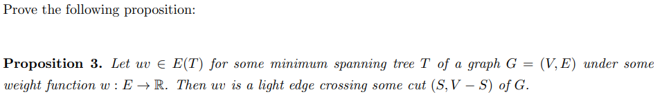 Solved Prove the following proposition: Proposition 3. Let | Chegg.com