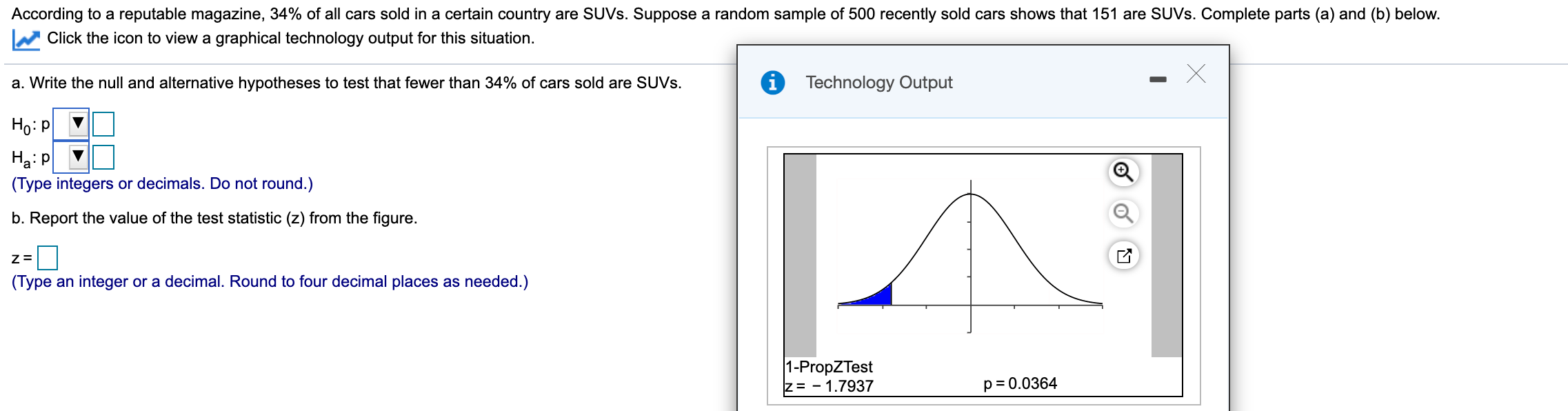 Solved According to a reputable magazine, 34% of all cars | Chegg.com