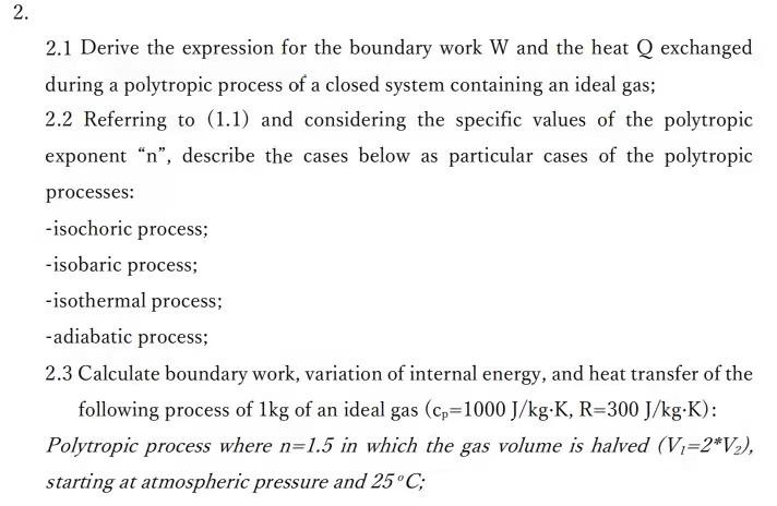 Solved 2. 2.1 Derive the expression for the boundary work W | Chegg.com