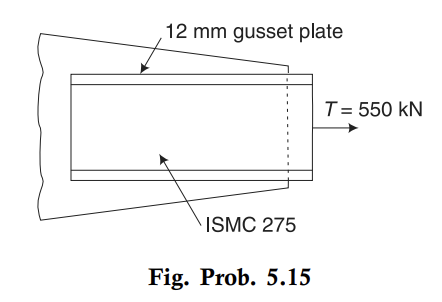 Solved Fig. Prob. 5.14Fig. Prob. 5.155.12 Design a lap joint | Chegg.com