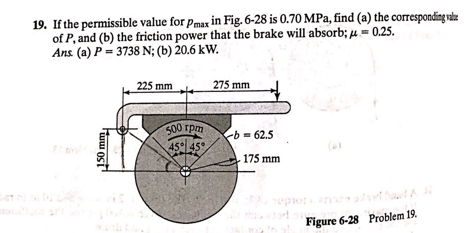 Solved 19. If the permissible value for pmax in Fig. 6−28 is | Chegg.com