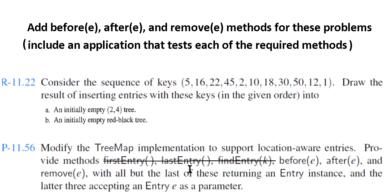 Solved Add before(e), after(e), and remove(e) methods for | Chegg.com