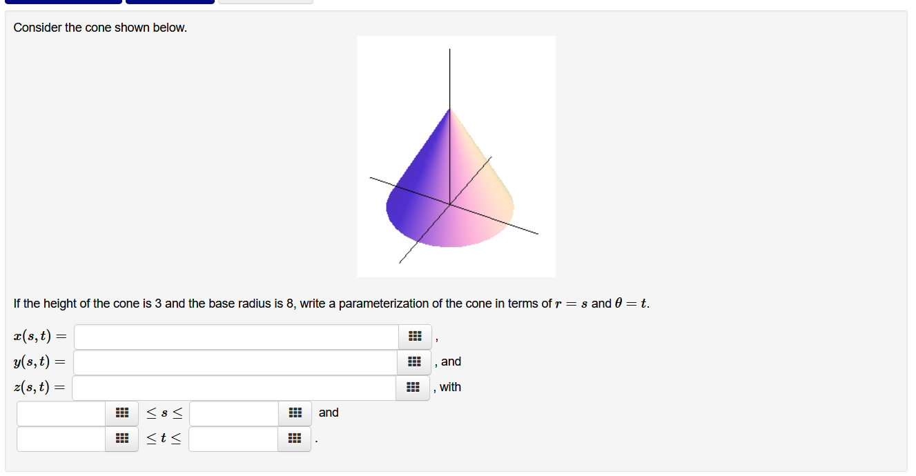 Solved Consider the cone shown below.If the height of the | Chegg.com