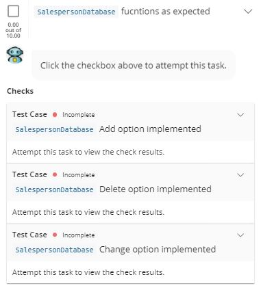 In Chapter 8, you created a Salesperson class with | Chegg.com