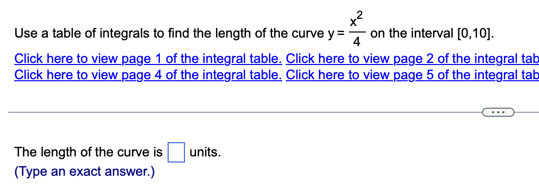 Solved Use a table of integrals to find the length of the | Chegg.com