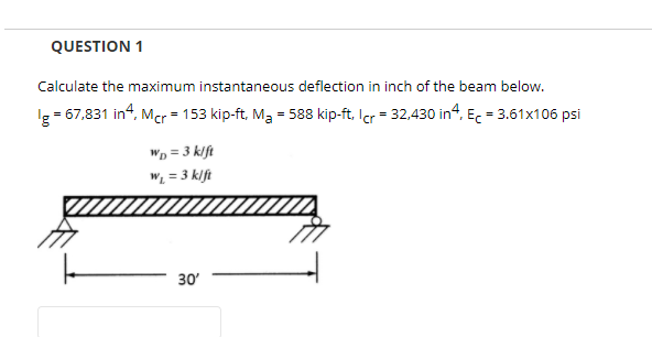 Solved QUESTION 1 Calculate the maximum instantaneous | Chegg.com