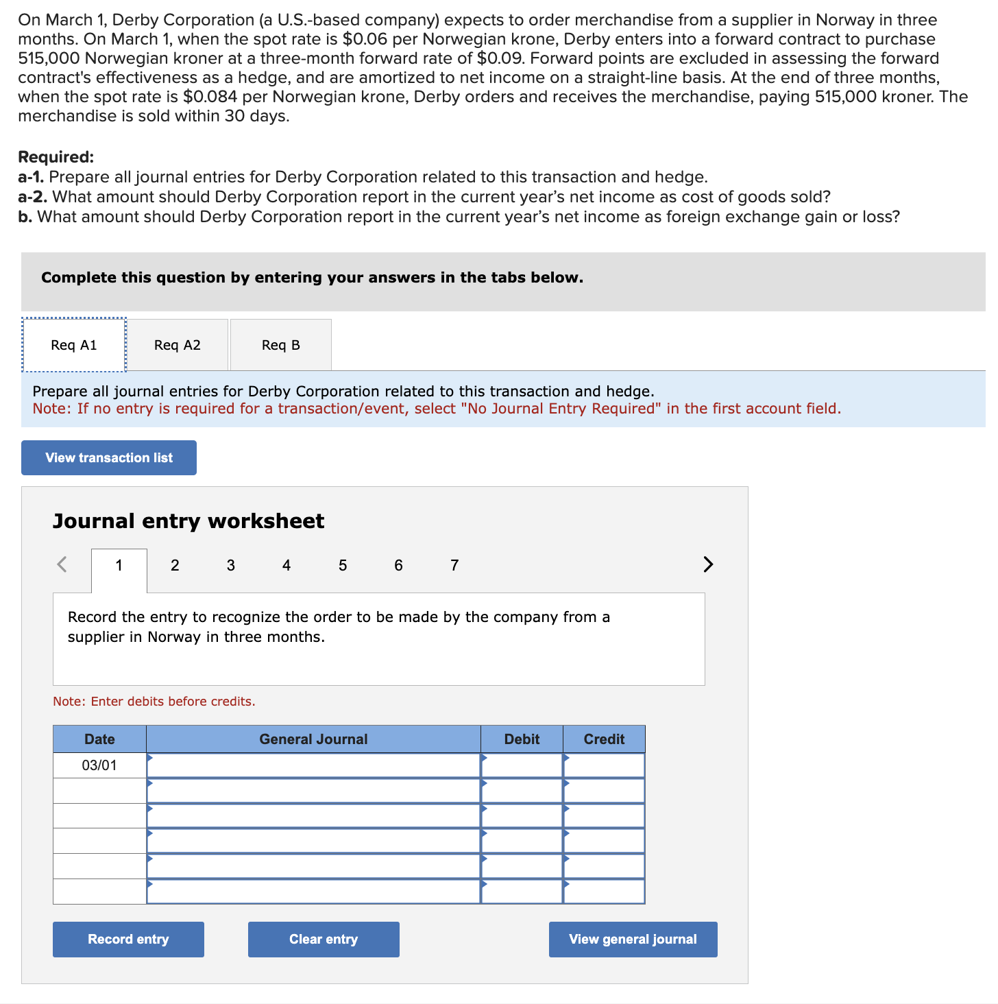 Solved On March 1, ﻿Derby Corporation (a U.S.-based company) | Chegg.com