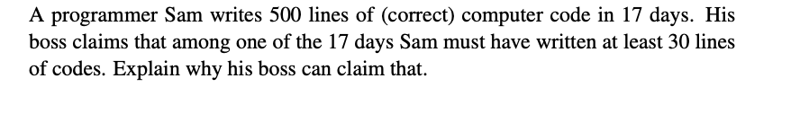Solved A programmer Sam writes 500 lines of (correct) | Chegg.com