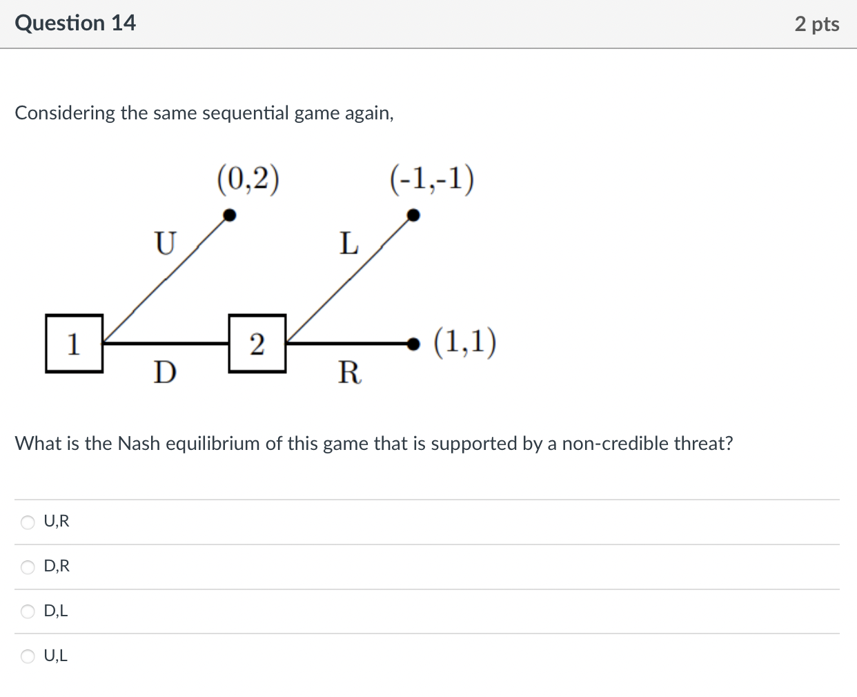 Solved Consider the following sequential game: What is the | Chegg.com