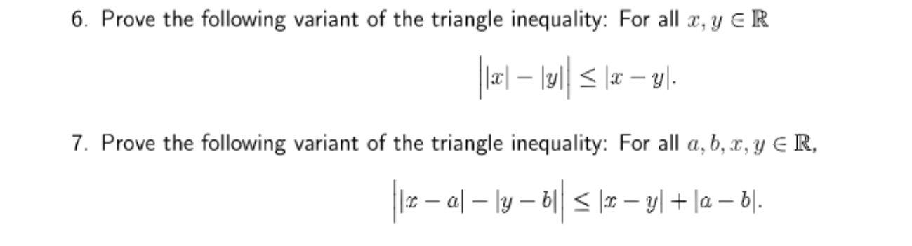 Solved 6. Prove the following variant of the triangle | Chegg.com