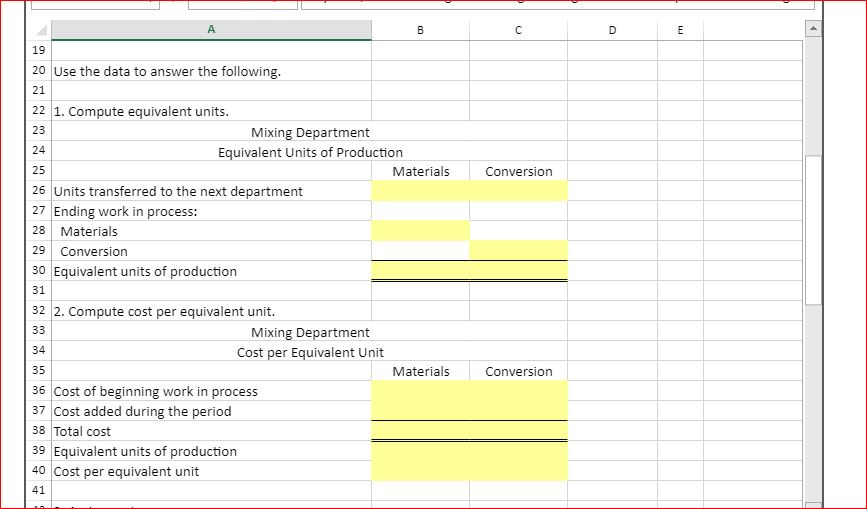 Solved 41 3. Assign costs. Mixing Department Costs of | Chegg.com Solved 41 3. Assign costs. Mixing Department Costs of | Chegg.com