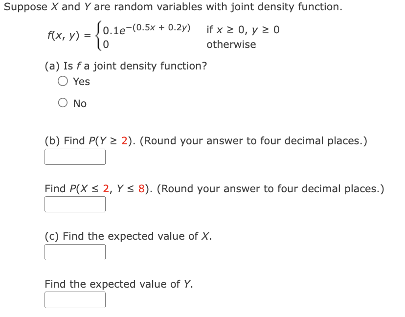 Solved Suppose x ﻿and Y ﻿are random variables with joint | Chegg.com
