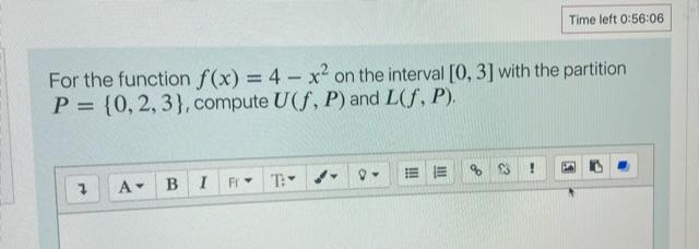 Solved For the function f(x)=4−x2 on the interval [0,3] with | Chegg.com