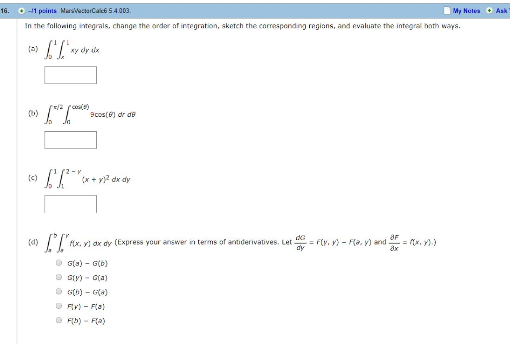 Solved -/1 points MarsVectorCalc6 5.4.003. 16. My Notes Ask | Chegg.com