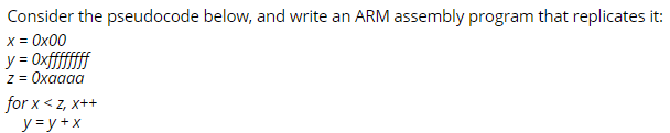 Solved Consider The Pseudocode Below And Write An Arm 