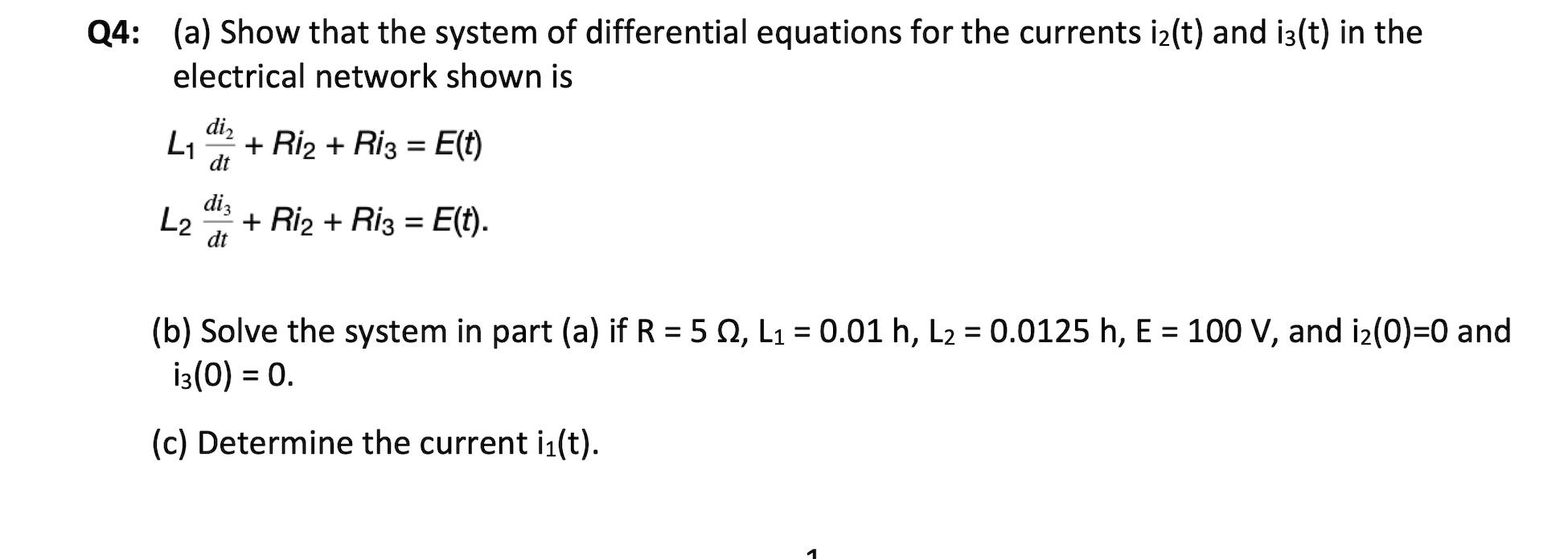 Solved 4 A Show That The System Of Differential Equations