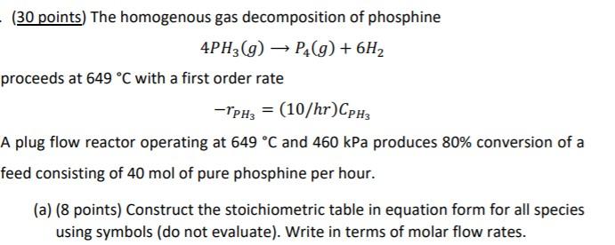 Solved B) Construct PFR design equation to solve for | Chegg.com