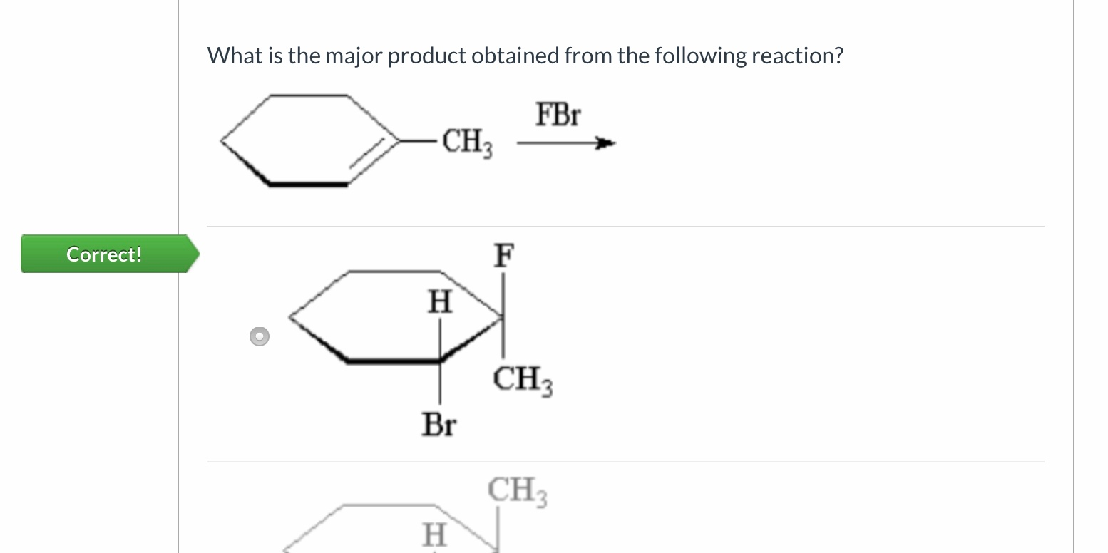 Solved What is the major product obtained from the following | Chegg.com