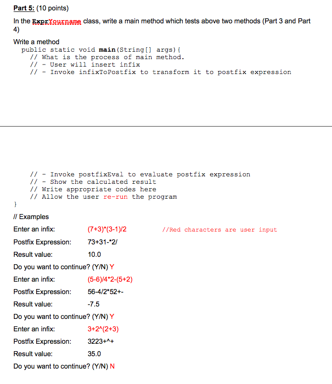 Solved Part 3: (10 points) Implement a class, call it | Chegg.com