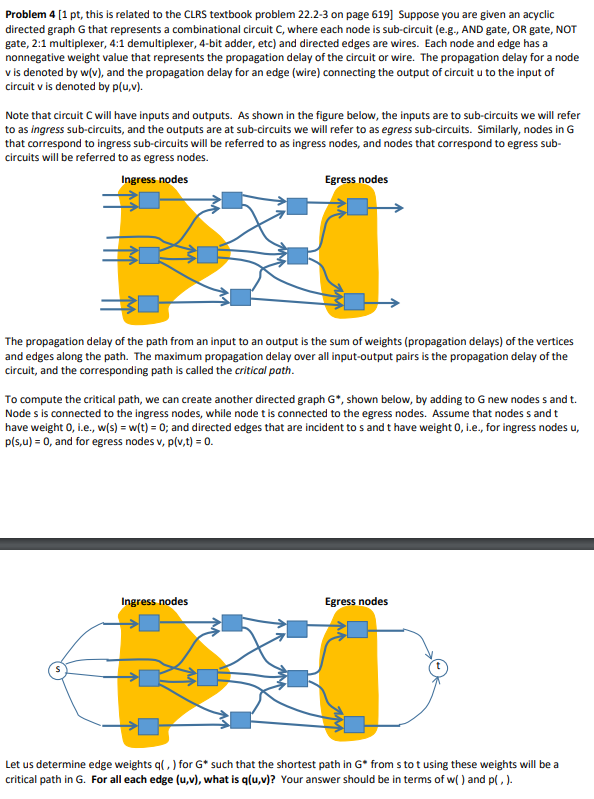 Solved Problem 4 [1 pt, this is related to the CLRS textbook | Chegg.com Solved Problem 4 [1 pt, this is related to the CLRS textbook | Chegg.com