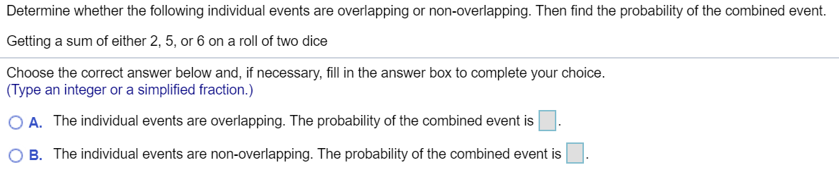 Solved Determine whether the following individual events are | Chegg.com