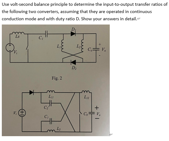 Solved Use volt-second balance principle to determine the | Chegg.com