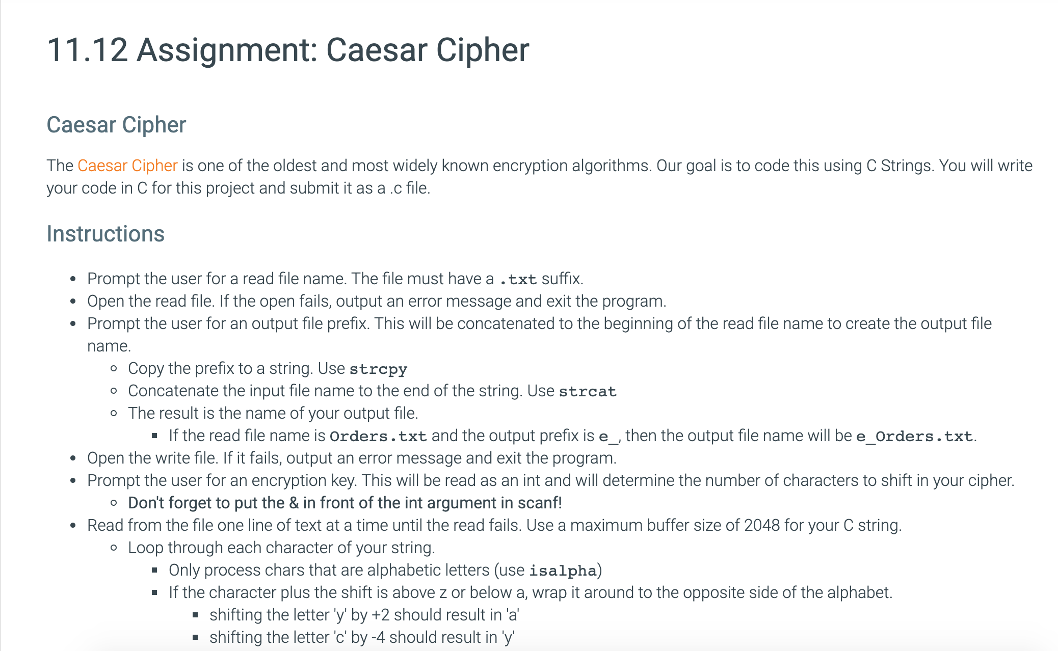 Solved 11.12 Assignment: Caesar Cipher Caesar Cipher The | Chegg.com Solved 11.12 Assignment: Caesar Cipher Caesar Cipher The | Chegg.com