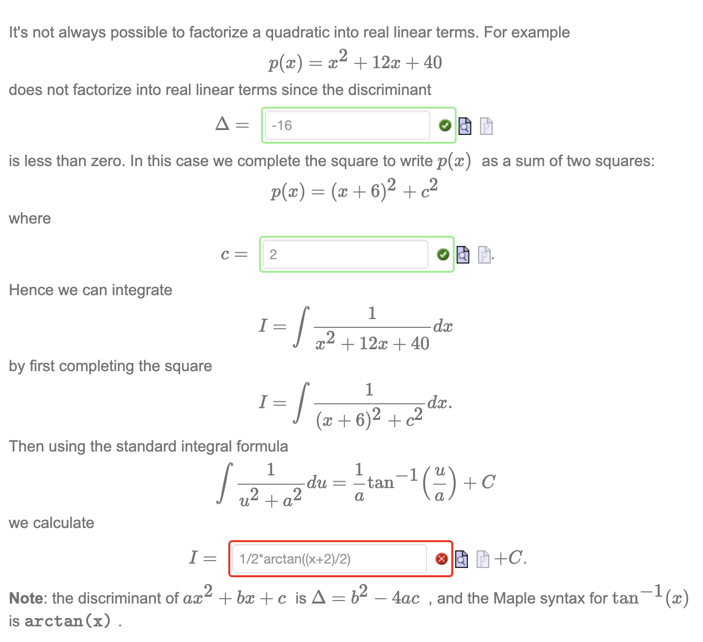 Solved It's not always possible to factorize a quadratic | Chegg.com