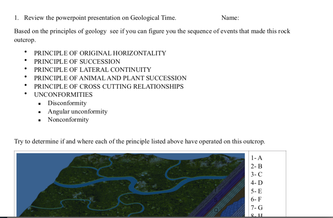 Solved 1. Review the powerpoint presentation on Geological | Chegg.com