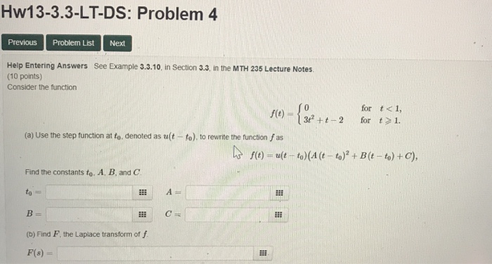 Solved Hw13-3.3-LT-DS: Problem 4 Previous Problem ListNext | Chegg.com