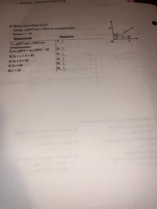 Solved Use the given property to complete each statement. | Chegg.com